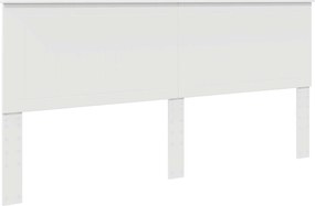 Rám postele s čelo Bílá 200 x 200 cm Masivní borové dřevo 3410965