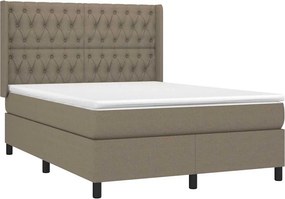 Box spring postel s matrací taupe 140x200 cm textil 3131677