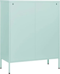 Komoda se zásuvkami mátová 80 x 35 x 101,5 cm ocel 336203