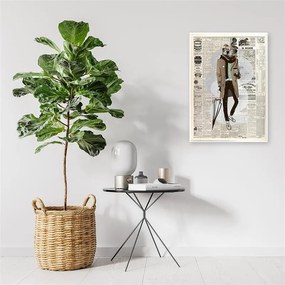 Gario Obraz na plátně Elegantní pes - novinový článek Rozměry: 40 x 60 cm