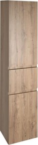 Aqualine Altair - Vysoká skříňka s košem 40x184x31 cm, L, dub emporio AI485L