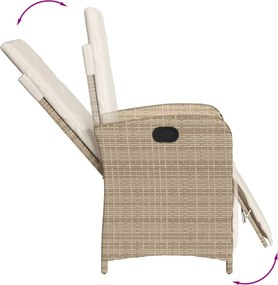 7dílný zahradní jídelní set s poduškami béžový polyratan 3212581
