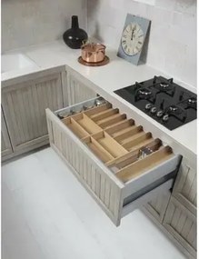 Elletipi Wood Line Příborník pro zásuvky 90 cm černý buk