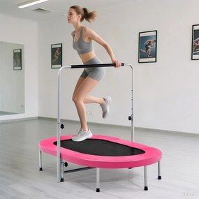 Costway 2 Lidová trampolína s výškově nastavitelným madlem mini trampolína 154 x