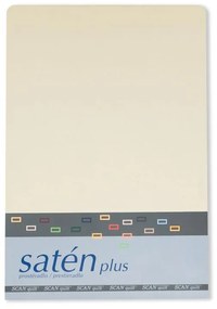 SCANquilt bavlněné prostěradlo SATÉN PLUS – nežehlivé smetanová 170 x 270 cm