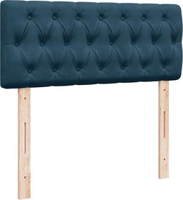 Box spring postel s matrací modrá 120 x 190 cm samet 3287696