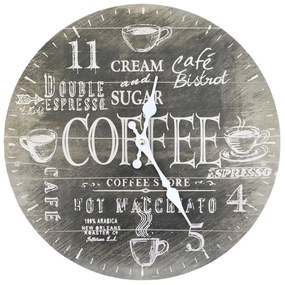Mocca nástěnné hodiny Coffee – 34*3cm/ 1*AA