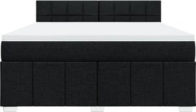 Box spring postel s matrací černá 180x200 cm textil 3289449