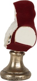 Červená vánoční dekorace busta Santa Claus - 9*7*15 cm