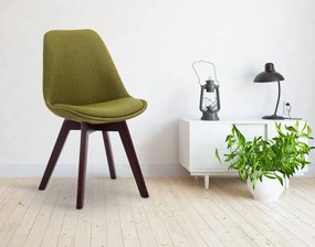 Konferenční židle Borneo V2 Walnuss látka – zelená