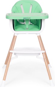 Dětská židlička 2v1 BABY ECOTOYS zelená