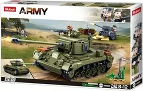 Sluban Army N38-B0860 Střední tank 2v1 a protiletecké dělo / LEGO - ko