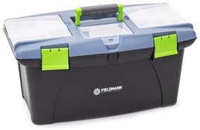 Fieldmann FDN 4120 + FDN 4122 Sada boxů na nářadí 20"/ 22" Pevné plastové zámky, Ergonomické madlo, Vyjímatelný organizér uvnitř, Průhledný organizer