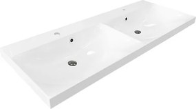 Mereo Mereo, Aira, koupelnová skříňka s umyvadlem z litého mramoru 121 cm, bílá, dub, šedá, CN743M