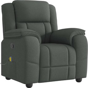 Masážní křeslo s polohovacím mechanismem, tmavě šedé, látkové 3303555