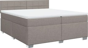 Box spring postel s matrací taupe 200x200 cm textil 3285999