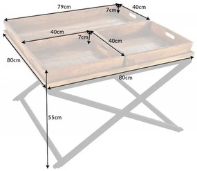 Konferenční stolek Finca 80cm mangové dřevo/ 41656