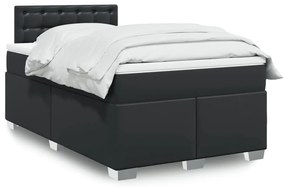 Box spring postel s matrací černá 120x190 cm umělá kůže 3286112