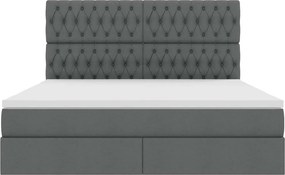 Postel s úložným prostorem a matrací Tmavě šedá 160 x 200 cm 3371854