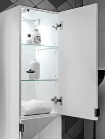 Koupelnová závěsná skříňka vysoká Leonardo 80-00-B 2D bílá