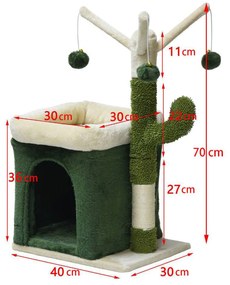 PEPU Fudajo Fudajo škrabadlo pro kočky kaktusové škrabadlo 70cm