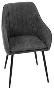 Autronic Moderní jídelní židle Jídelní židle, šedá látka, černý kov (DCL-221 GREY2)