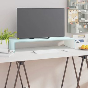 TV stolek / podstavec na monitor sklo zelený 80 x 30 x 13 cm 244145