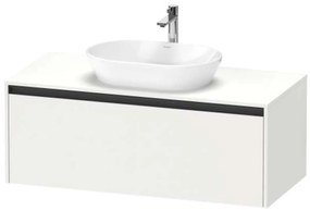 Duravit Ketho.2 - Umyvadlová skříňka s výřezem 46x120x55 cm, 1 zásuvka, matná bílá K24887018180000