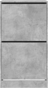 Botník se 2 výklopnými zásuvkami betonově šedý 60 x 42 x 108 cm 3214388