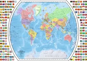 RAVENSBURGER Puzzle Politická mapa světa / 1000 dílků / 70x50 cm
