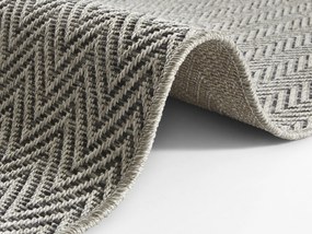 BT Carpet, Běhoun Nature 104269 Grey/Anthracite – na ven i na doma, 80x250, šedá, chodba / předsíň
