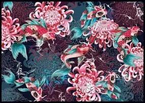 INTERDRUK Puzzle Secret Garden: Koi kapři a chryzantémy / 1000 dílků /
