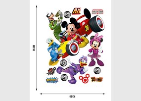 Dětská samolepka na zeď Disney Mickey v Autě | 65 x 85 cm | DDK2309