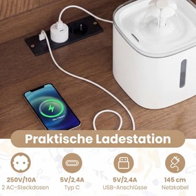 Costway Skříňka na odpadky pro kočky s nastavitelným LED světlem