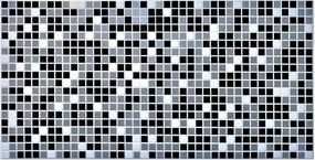 Obkladový 3D PVC panel 96 x 48 cm - mozaika černá
