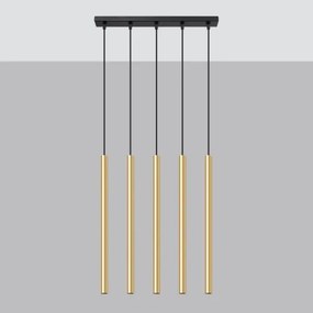 Závěsná lampa SOLLUX PASTELO 5L leštěné zlato G9 5x8W bez žárovky SL.1198
