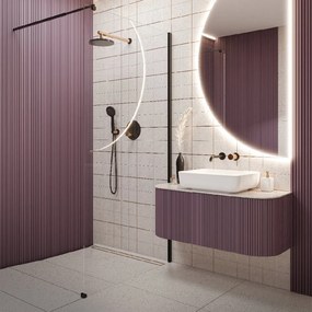 Invena Moonlight, sprchová souprava pod omítku, 2-funkční, černá-růžové zlato, INV-BS-77-014-V