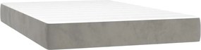 Box spring postel s matrací světle šedá 120 x 200 cm samet 3142893