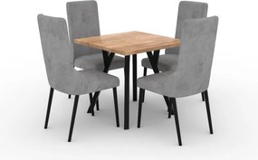 ADRK Furniture Sada stůl s židlemi RODOS 83 SE-ROD-83-L