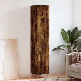 vidaXL Skříň highboard 34,5 x 34 x 180 cm kompozitní dřevo [3198778] Barva: kouřový dub
