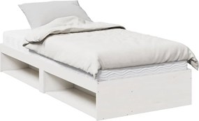 Válenda s matrací bílá 80 x 200 cm masivní borovice 3324599