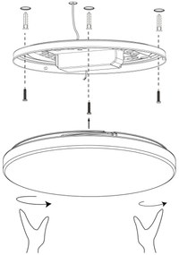 Eglo 900001 -LED Stmívatelné stropní svítidlo TOTARI-ZLED/19,2W/230V 2700-6500K
