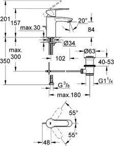 Grohe Eurostyle Cosmopolitan - Páková umyvadlová baterie chrom