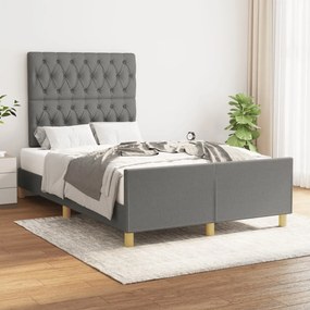 Rám postele bez matrací tmavě šedá 120x190 cm textil 3270535