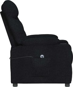 Elektrické polohovací křeslo černé textil 3098817