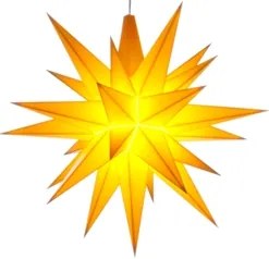 Herrnhuter plastová hvězda žlutá - 13 cm