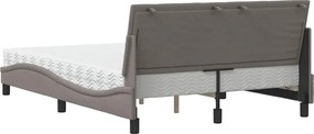 Postel s matrací Hanko taupe 120 x 200 cm textil 3310521