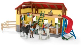 Schleich 42485 Stáj pro koně s příslušenstvím, 60 x 40 x 29,5 cm