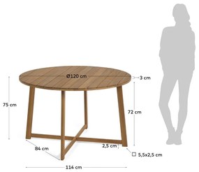Kulatý zahradní stůl dafne ø 120 cm MUZZA