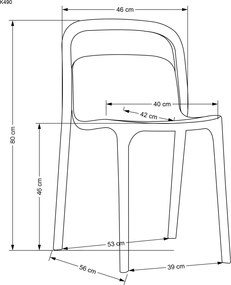 Zahradní plastová židle MINDY bílá